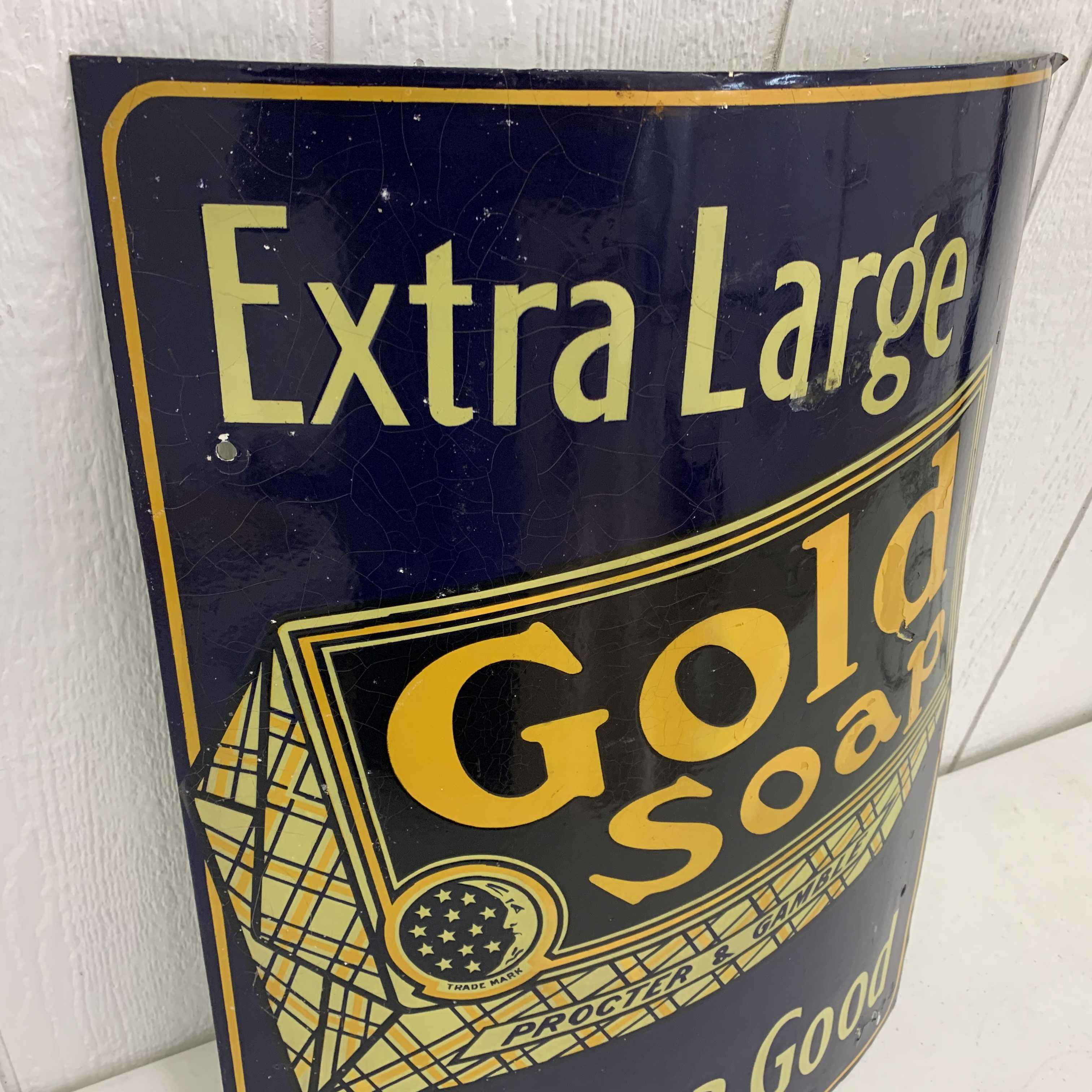 P&G Gold Soap Sign (Curved) | Shipshewana Antique & Misc. Auction