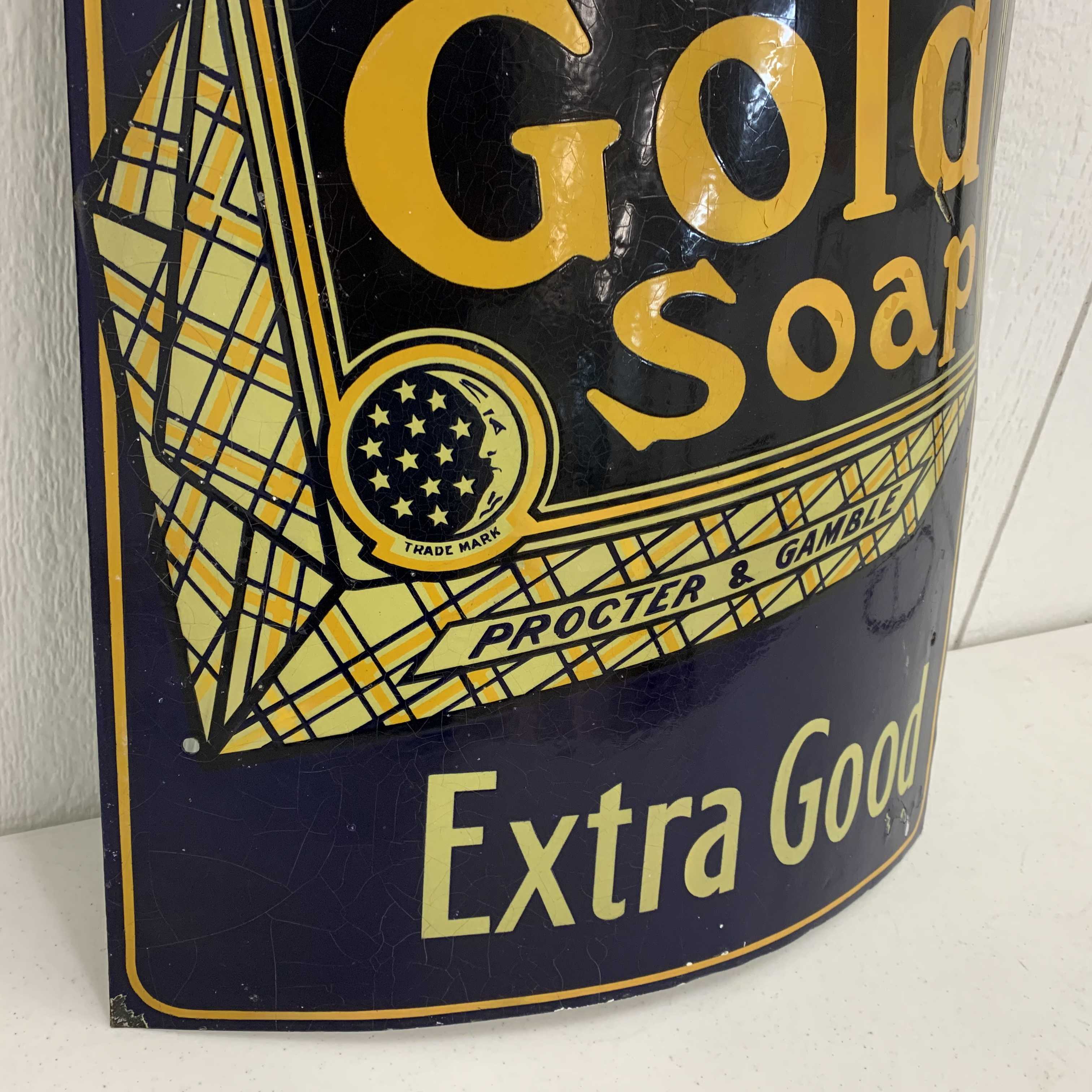 P&G Gold Soap Sign (Curved) | Shipshewana Antique & Misc. Auction