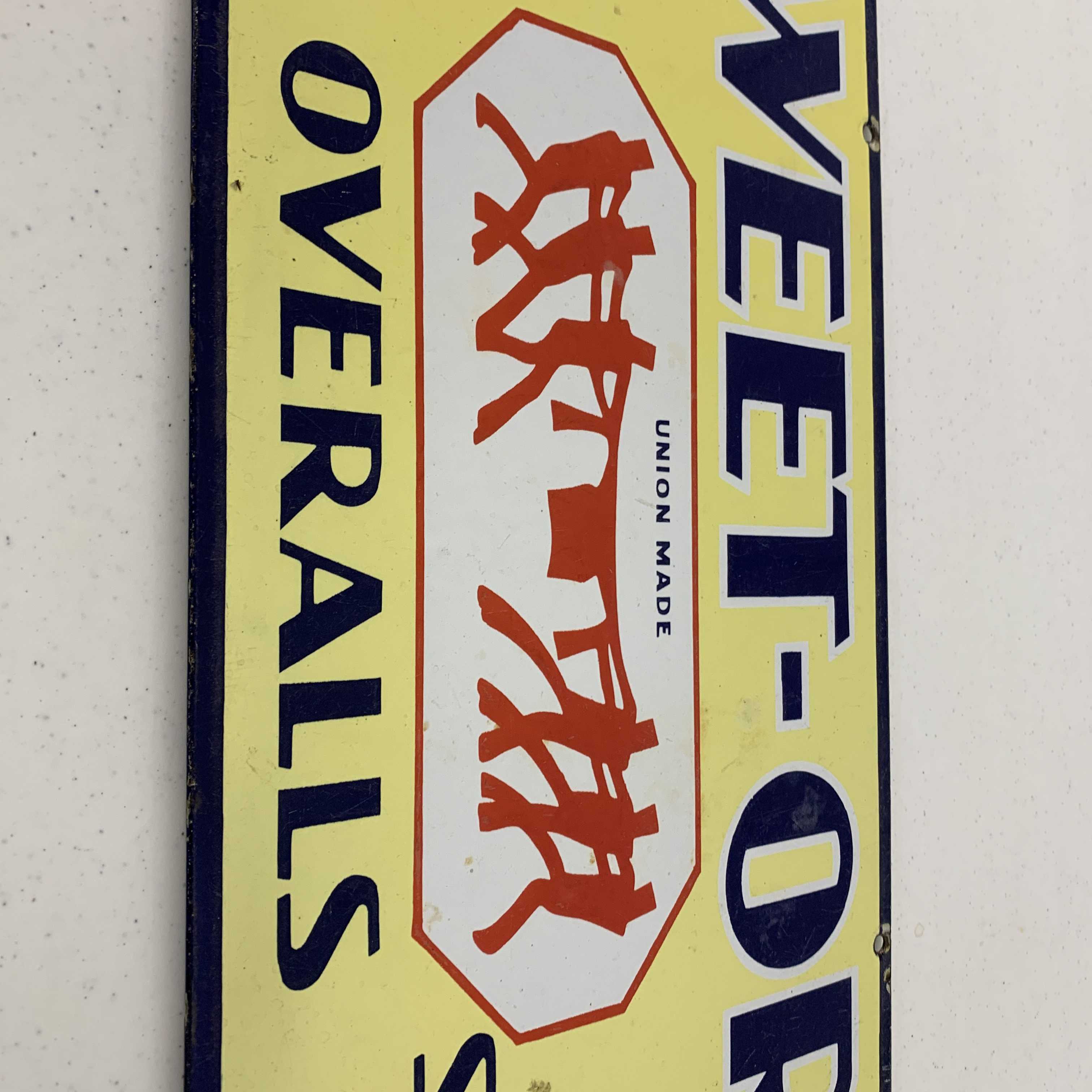 Sweet-Orr Sign (Porcelain) | Shipshewana Antique & Misc. Auction